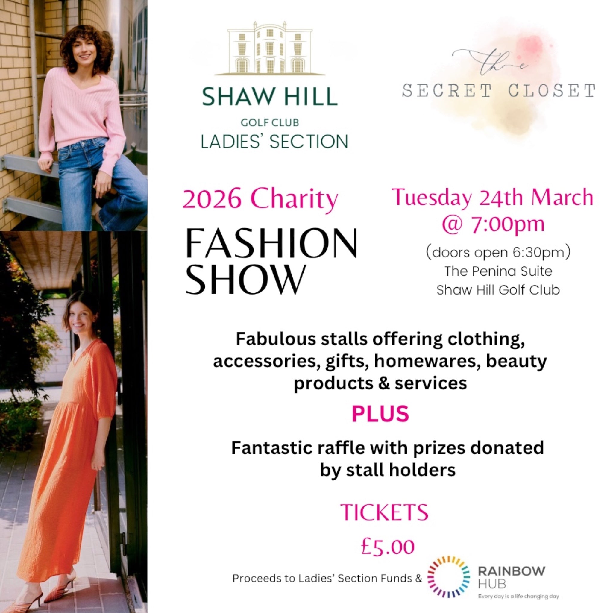 TICKET - Shaw Hill Charity Fashion Show 24th March 2026 ...